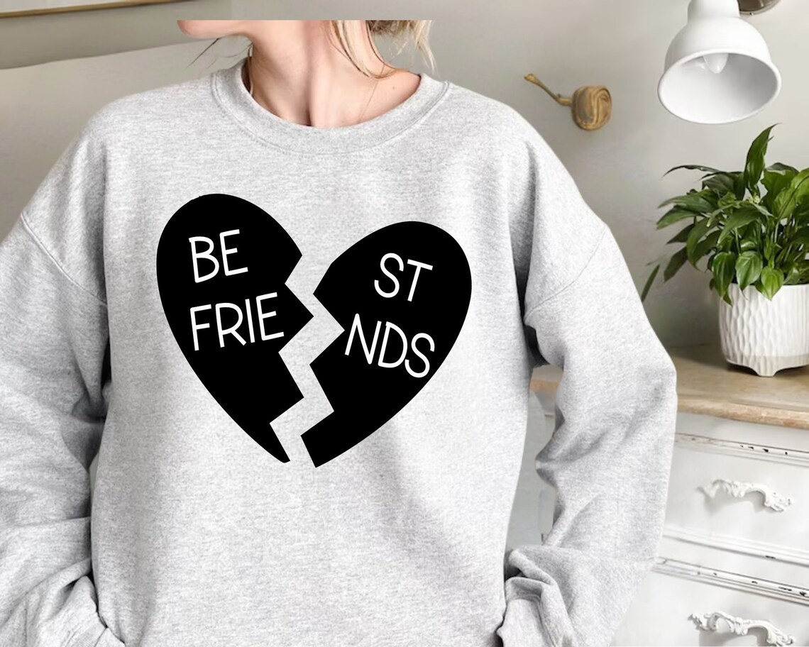 Best Friends Heart Svg, Best Friends Heart Png, Friendship Svg, Split ...