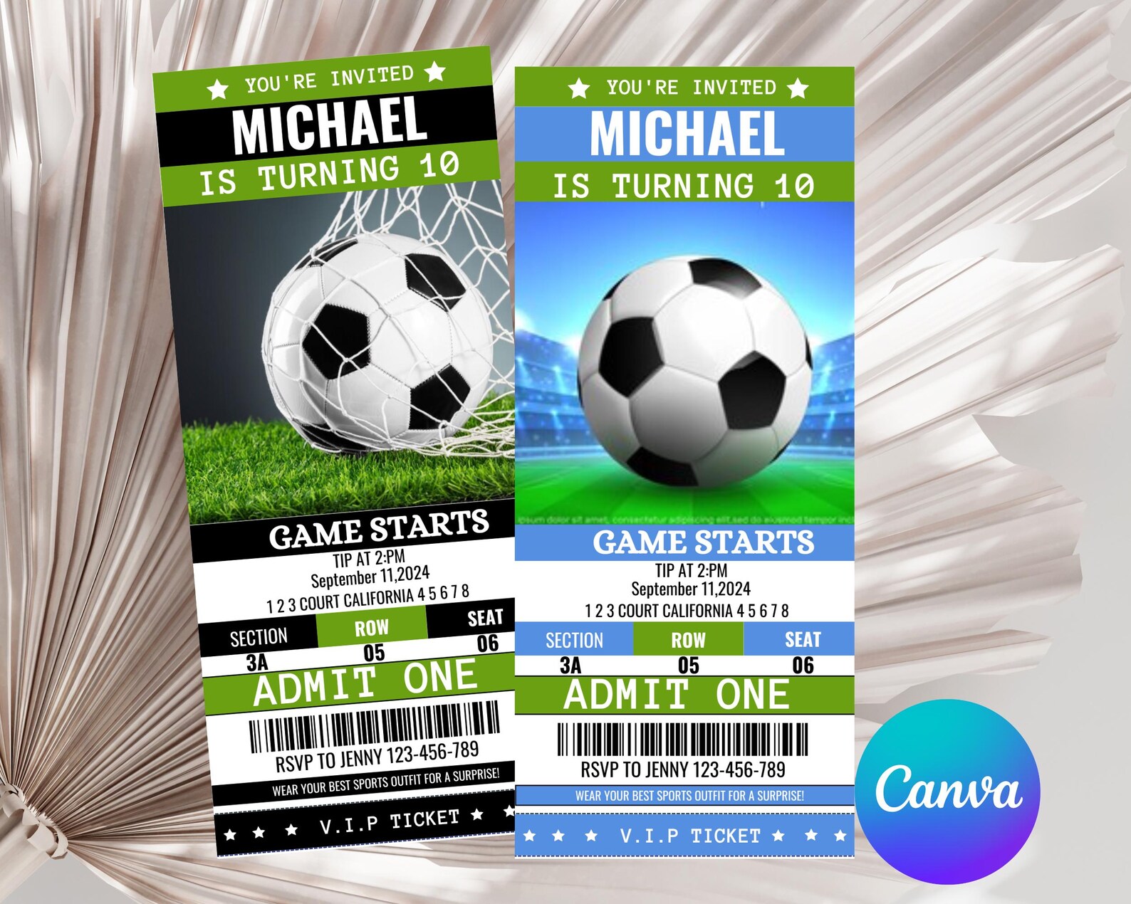 Editable Soccer Ticket Birthday Invitation Template, Soccer Ticket ...