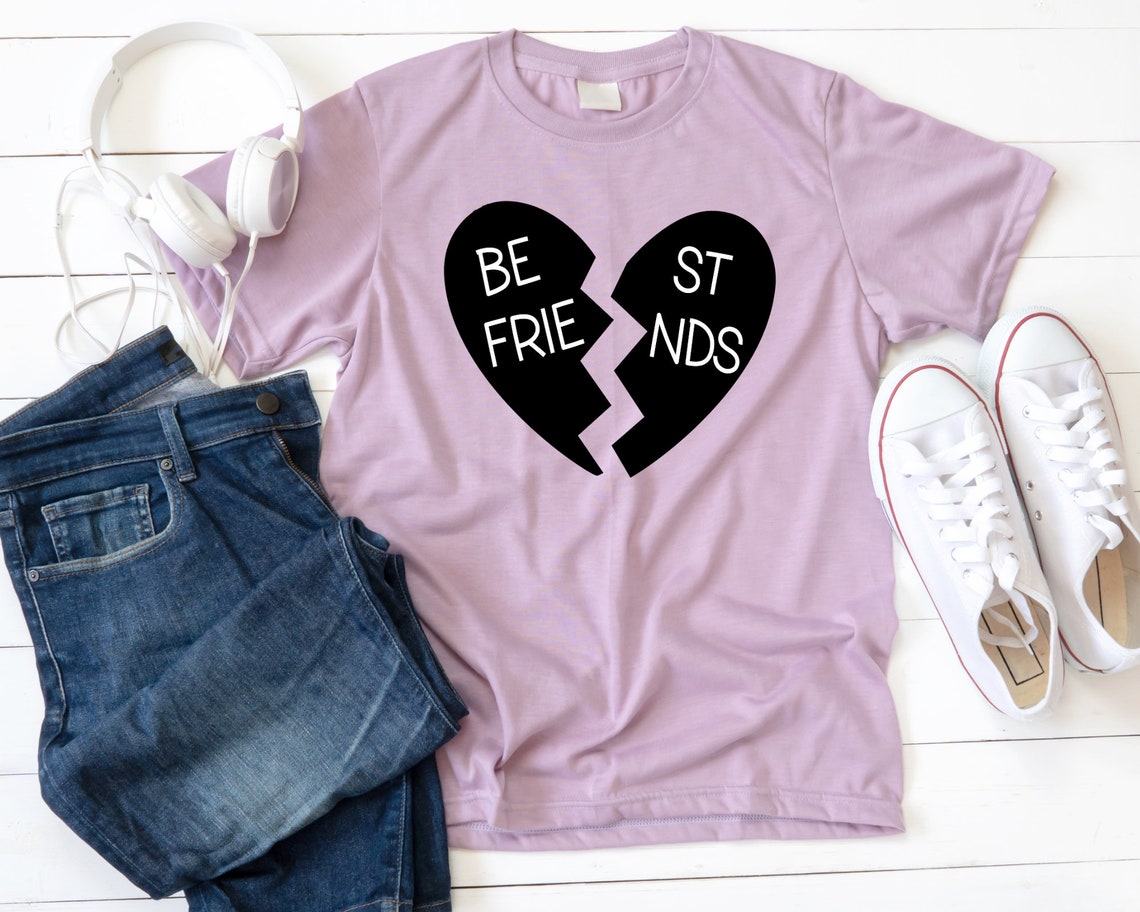 Best Friends Heart Svg, Best Friends Heart Png, Friendship Svg, Split ...