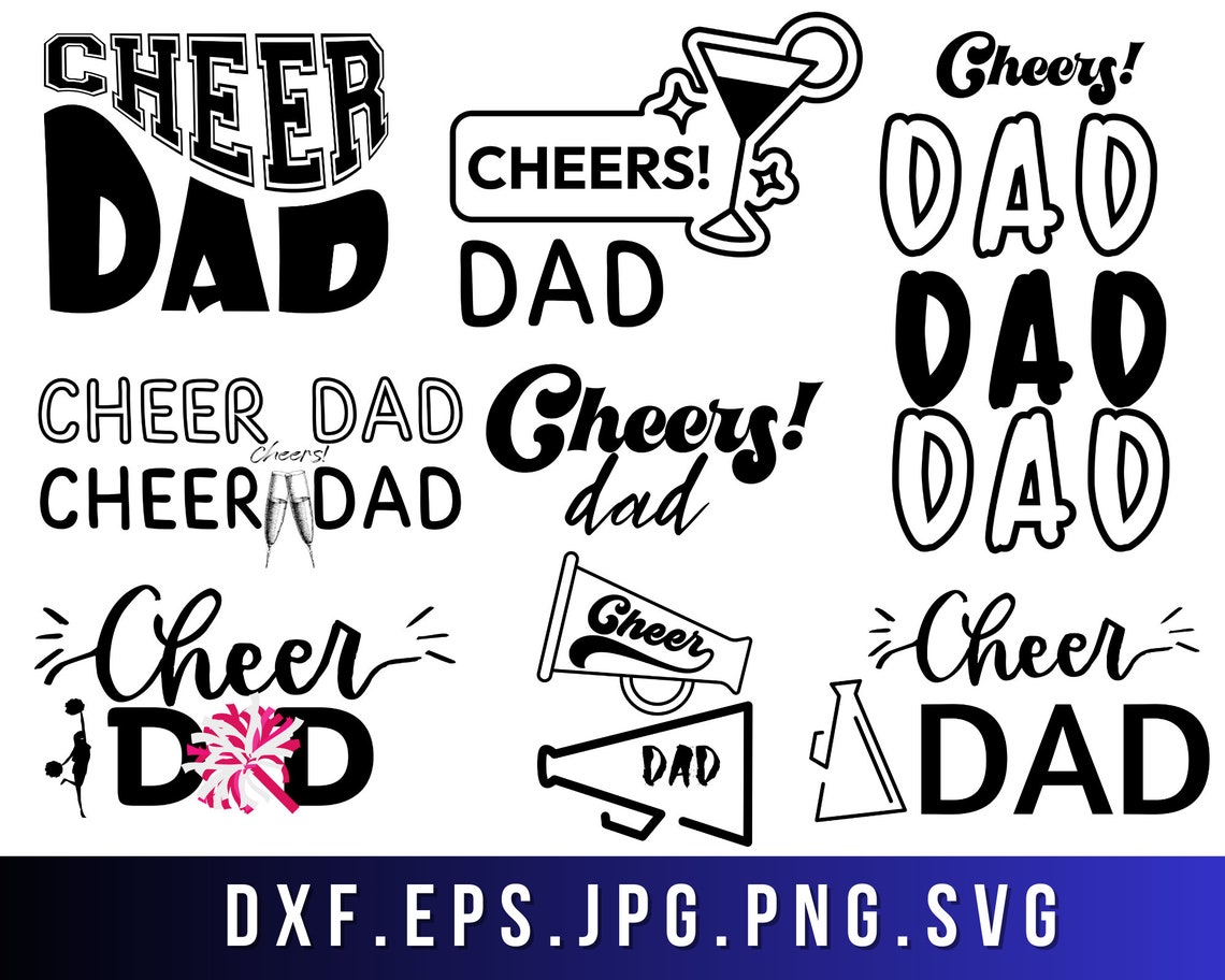 Cheer Dad Svg Bundle, Cheer Dad Svg/png, Cheerleader Svg, Cheer Svg ...