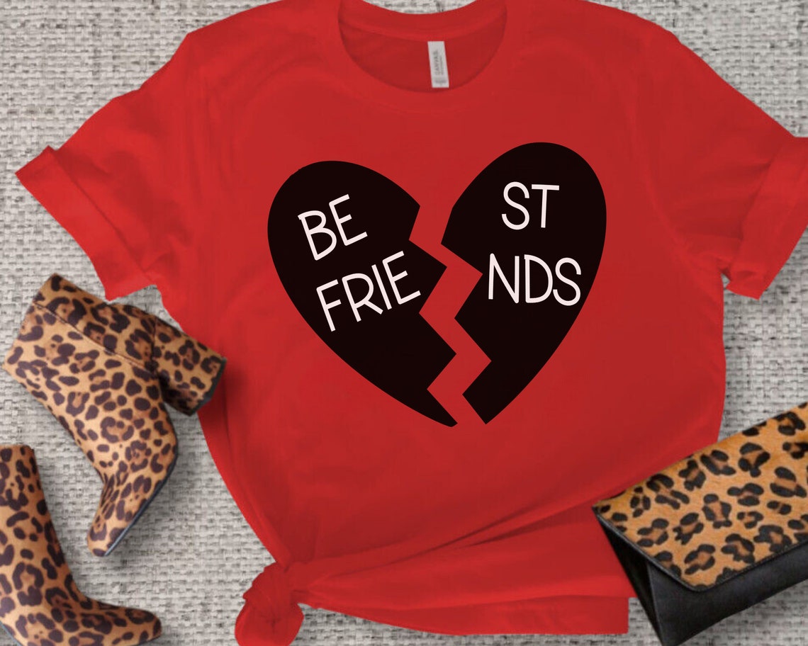 Best Friends Heart Svg, Best Friends Heart Png, Friendship Svg, Split ...