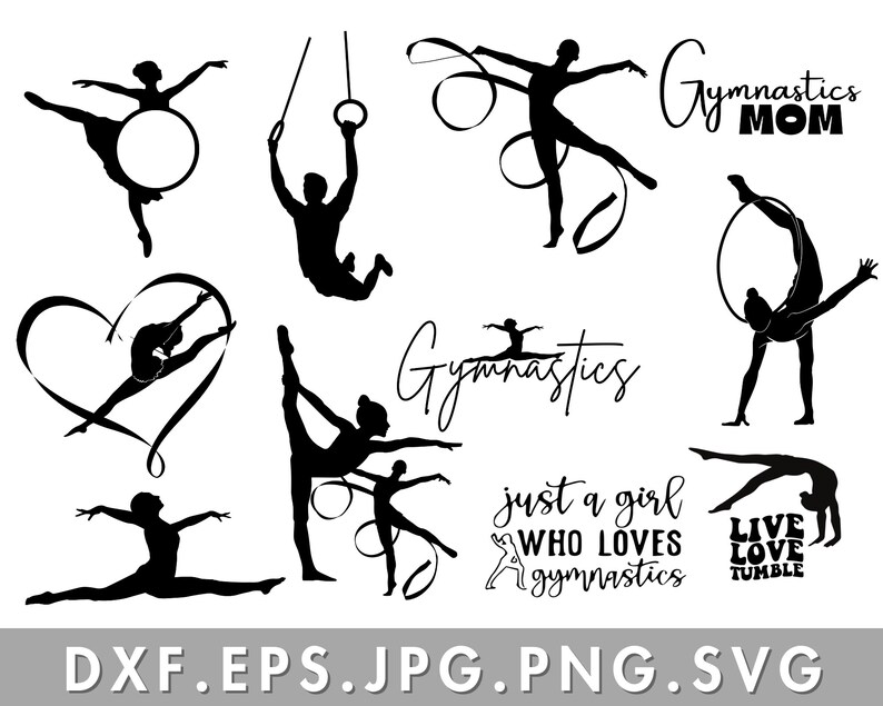 Gymnastics Svg Bundle, Gymnast Svg, Gymnastics Mom Svg, Sports Svg ...