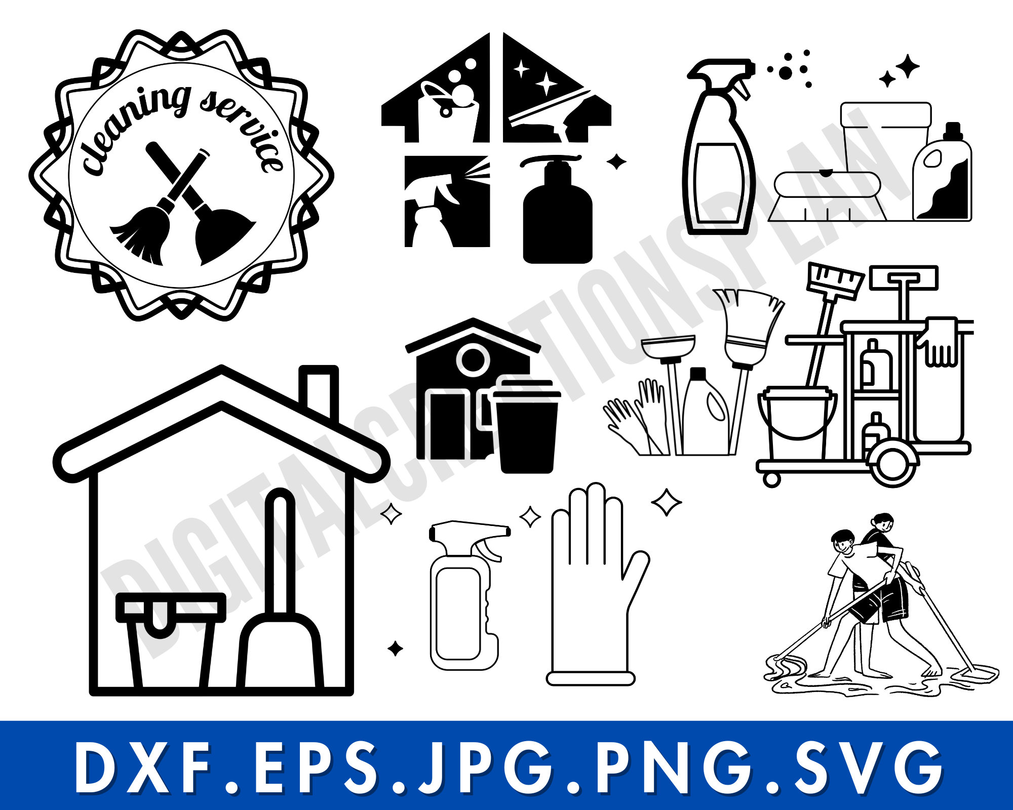 House Cleaning Svg Bundle, Cleaning Svg, Cleaning Service Svg, Cleaning ...