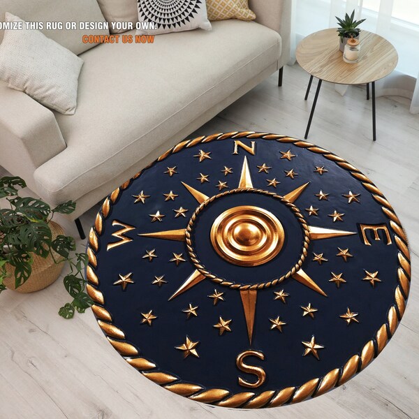 Compass Rose Rug - Etsy
