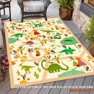 Alphabets With Dinosaurs Area Rugs, Nursery Rugs, Education Kids Room ...