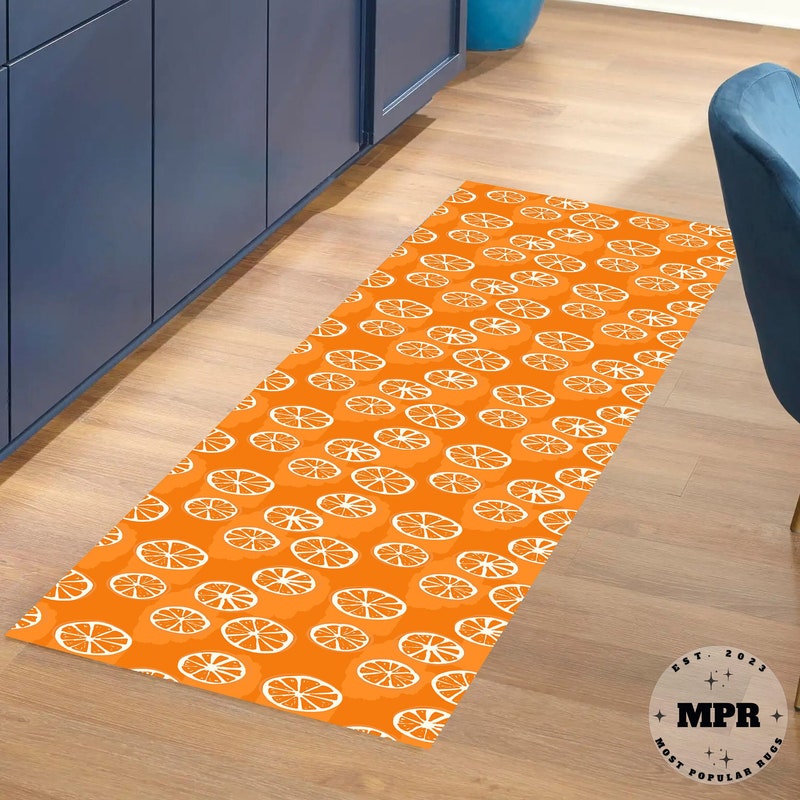 Orange Rug - Etsy