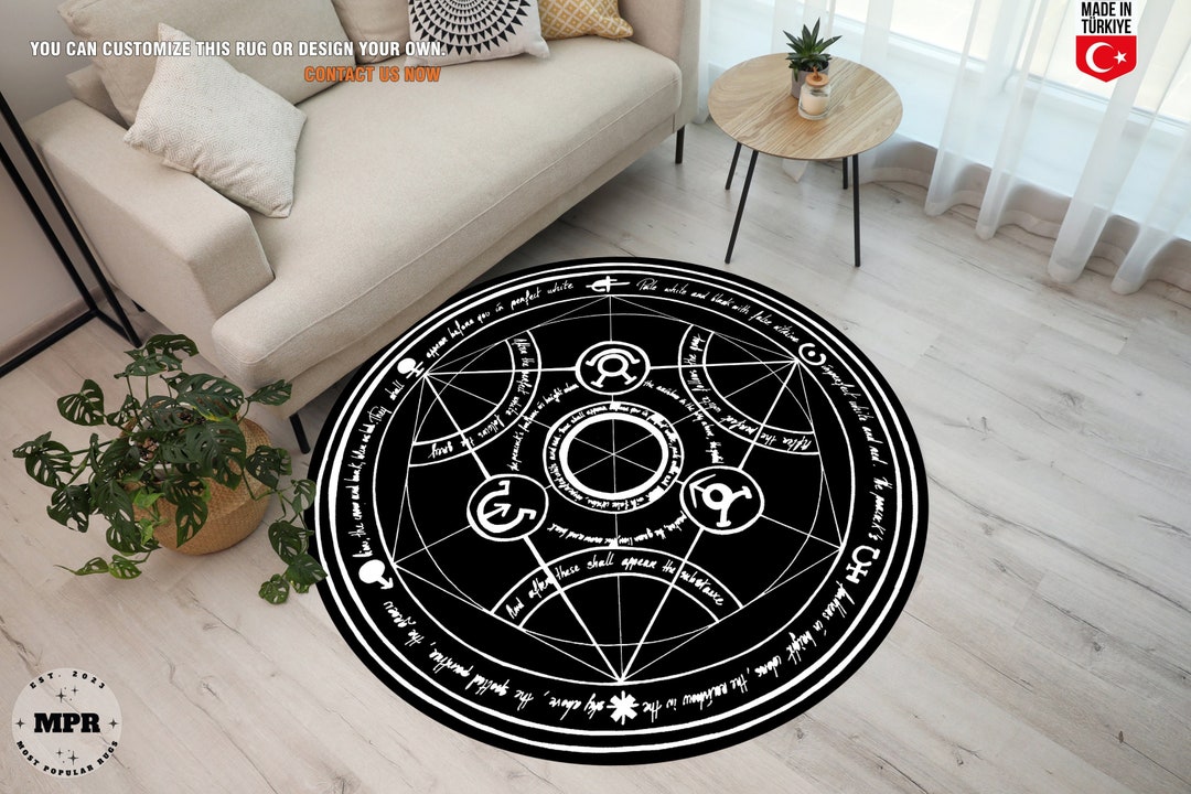 Transmutation Circle Rug, Full Metal Rug, Alchemist Rug, Full Metal ...