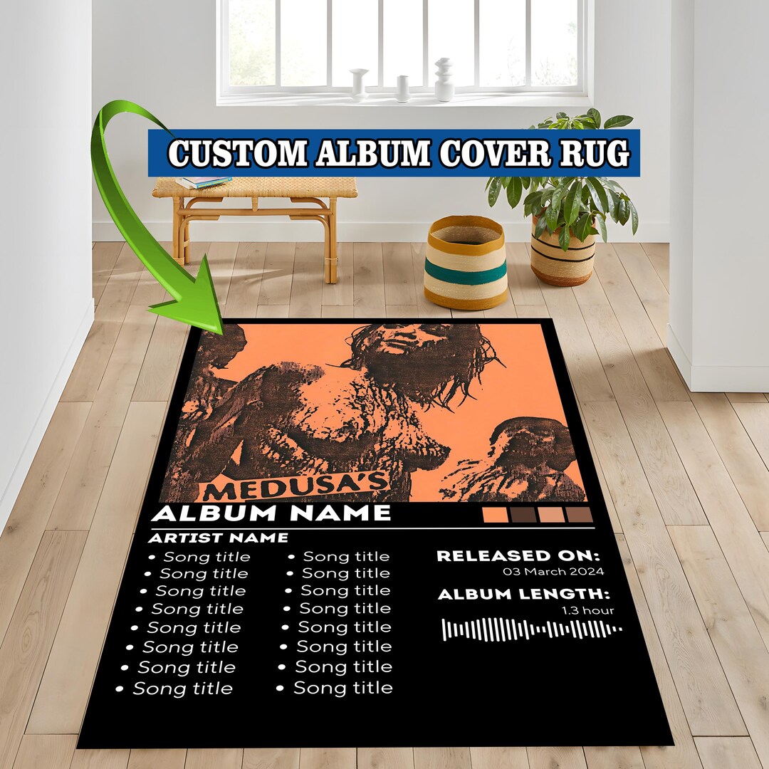 Custom Album Cover Rug, Personalized Music Gift for Him Her, Album ...