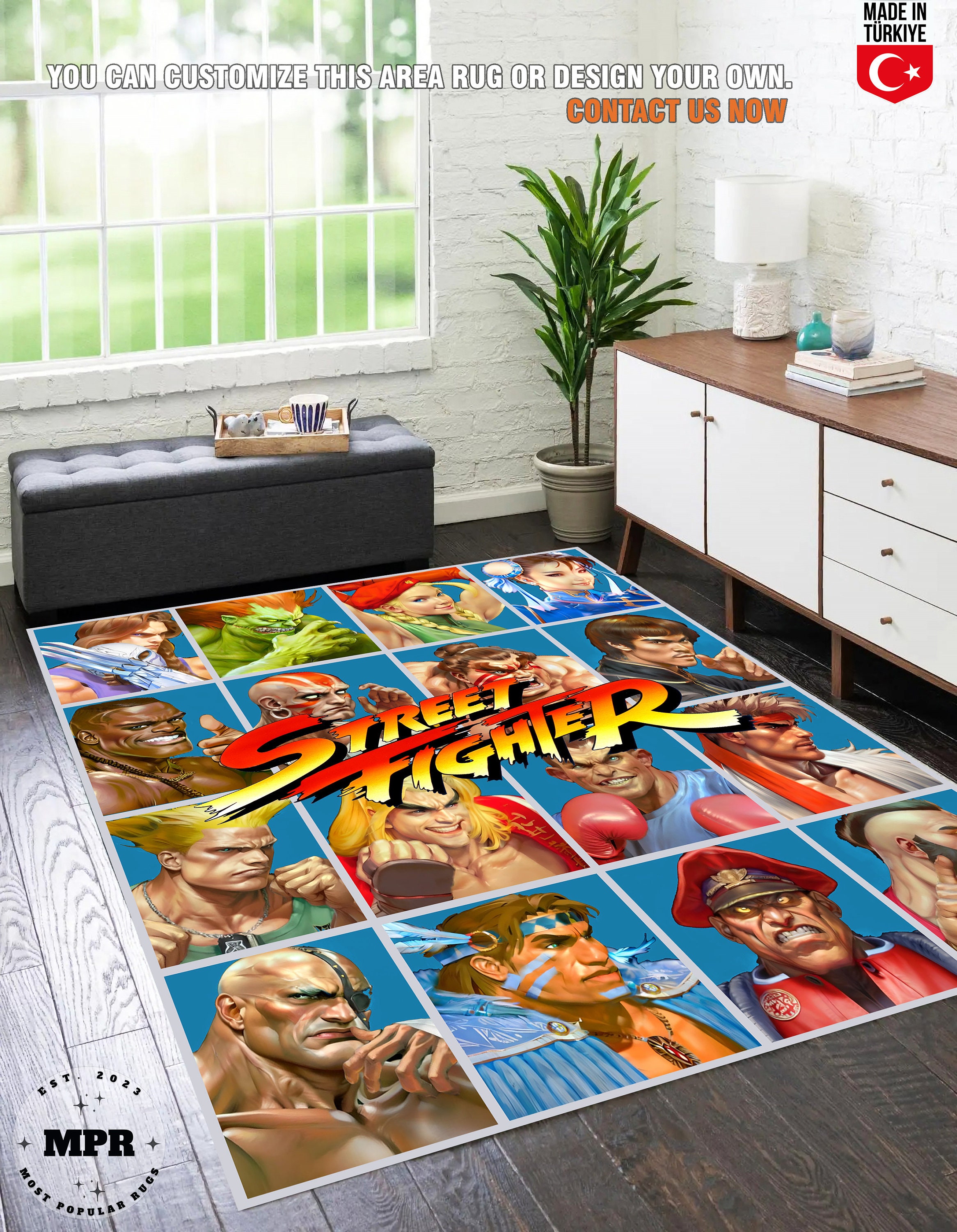 Retro Realistic, Streed 90s Arcade and Theater Style Area Rug, Street ...