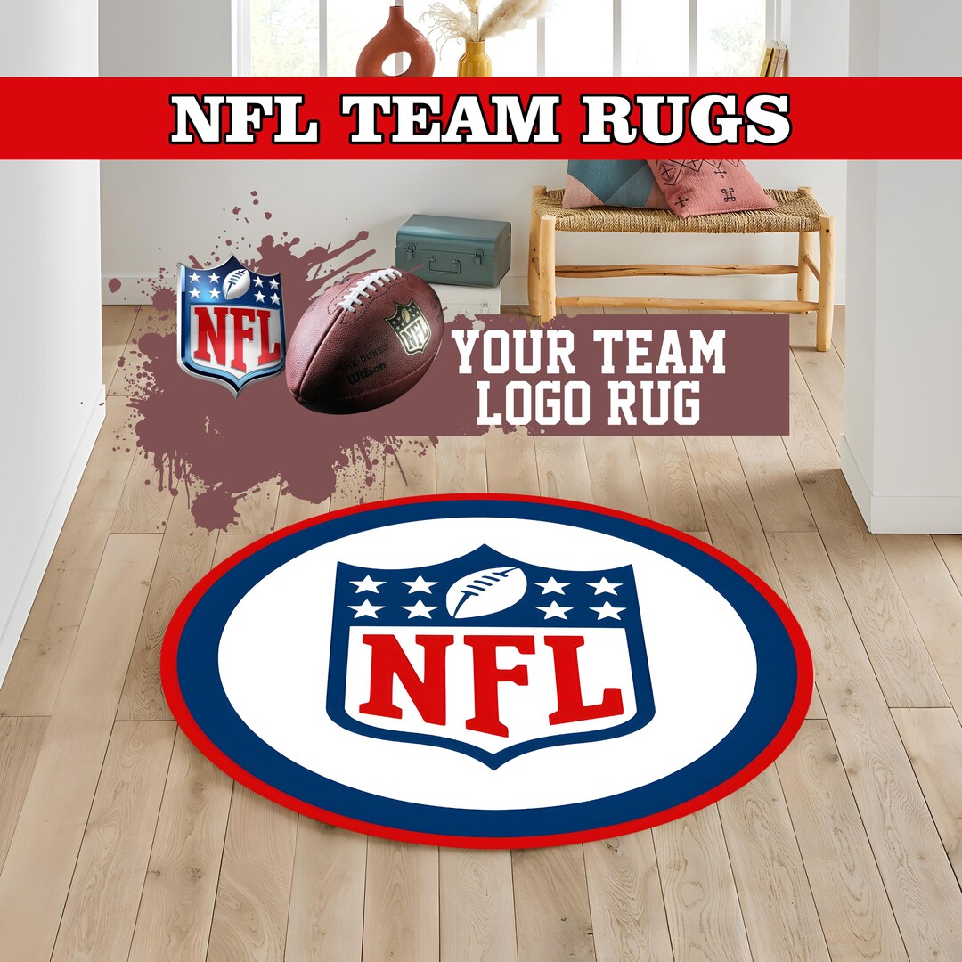 NFL Team Custom Rug, Your Team Logo Rug, American Football Custom Rug ...