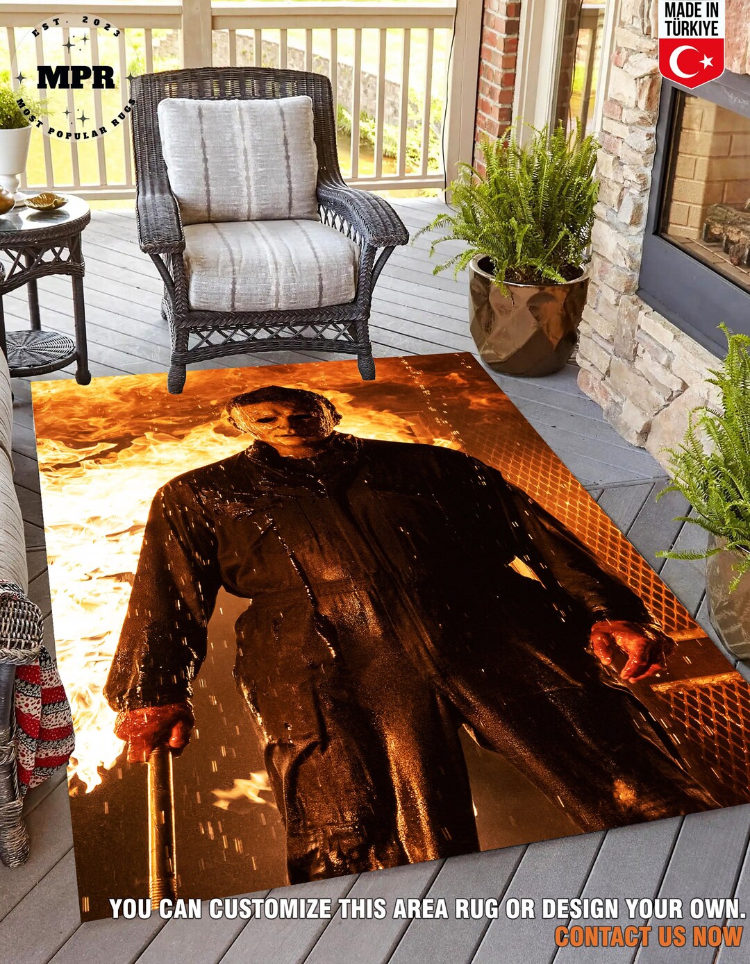 Michael Myers Rug, Horror Movie Characters Floor Rugs, Bedroom Living ...