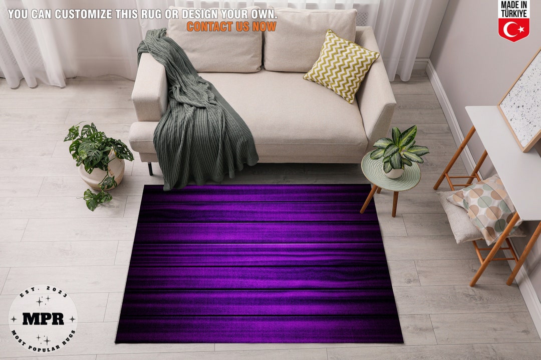 Dark Purple Rug, Purple Area Rug, Dark Purple Abstract Area Rug, Cool ...