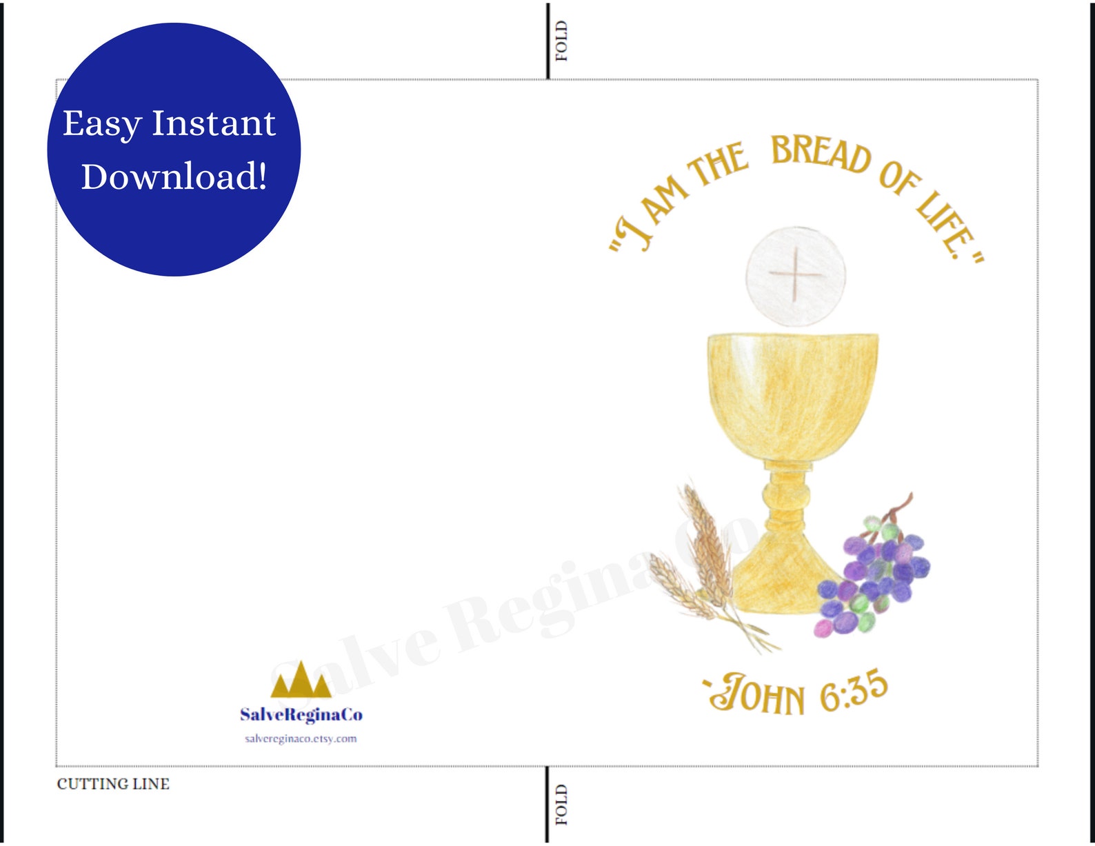 Catholic Communion Card Digital Download PDF Hand Drawn - Etsy