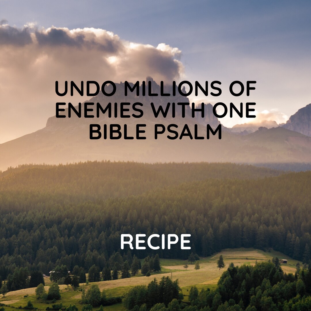 Undo Millions of Enemies With One Bible Psalm - Etsy