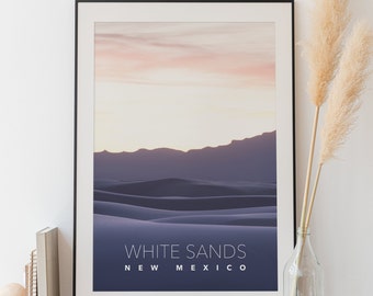 White Sands New Mexico Swatch Poster White Sands Print White - Etsy