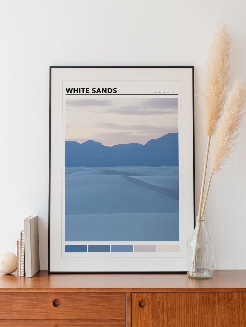 White Sands New Mexico Swatch Poster, White Sands Print, White Sands ...
