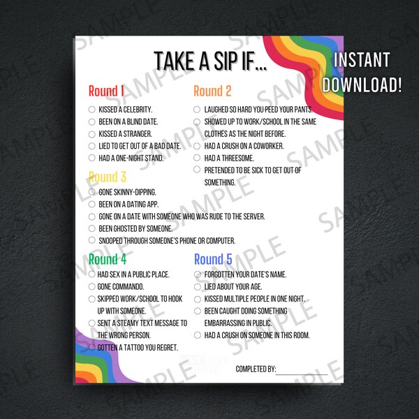 Take a Sip Game - Etsy