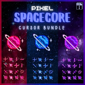 Spacecore BUNDLE Mouse Cursors - Full Aesthetic Packs of All 17 States ...