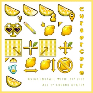 Lemoncore Animated Cursors - Full Aesthetic Pack of All 17 States - Etsy
