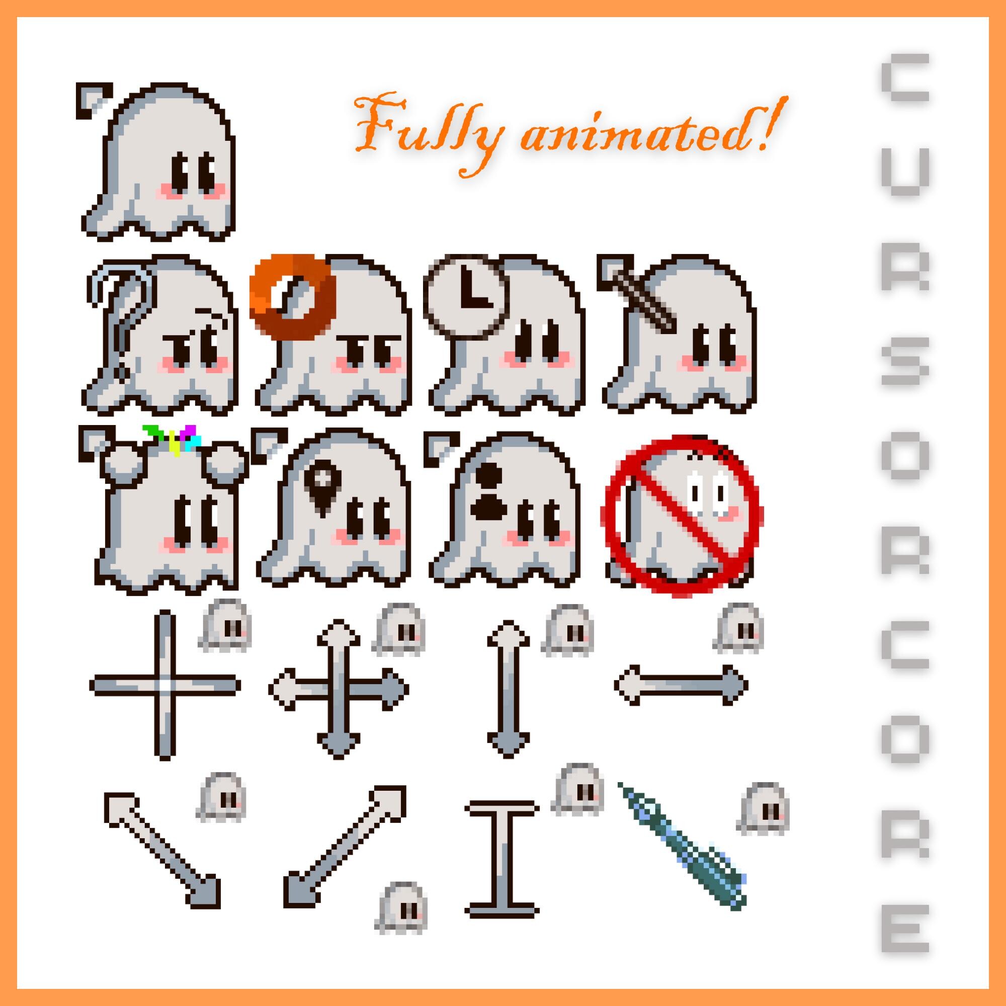 Ghosty Boi Mouse Cursors - Full Halloween Pack of All 17 States - Etsy