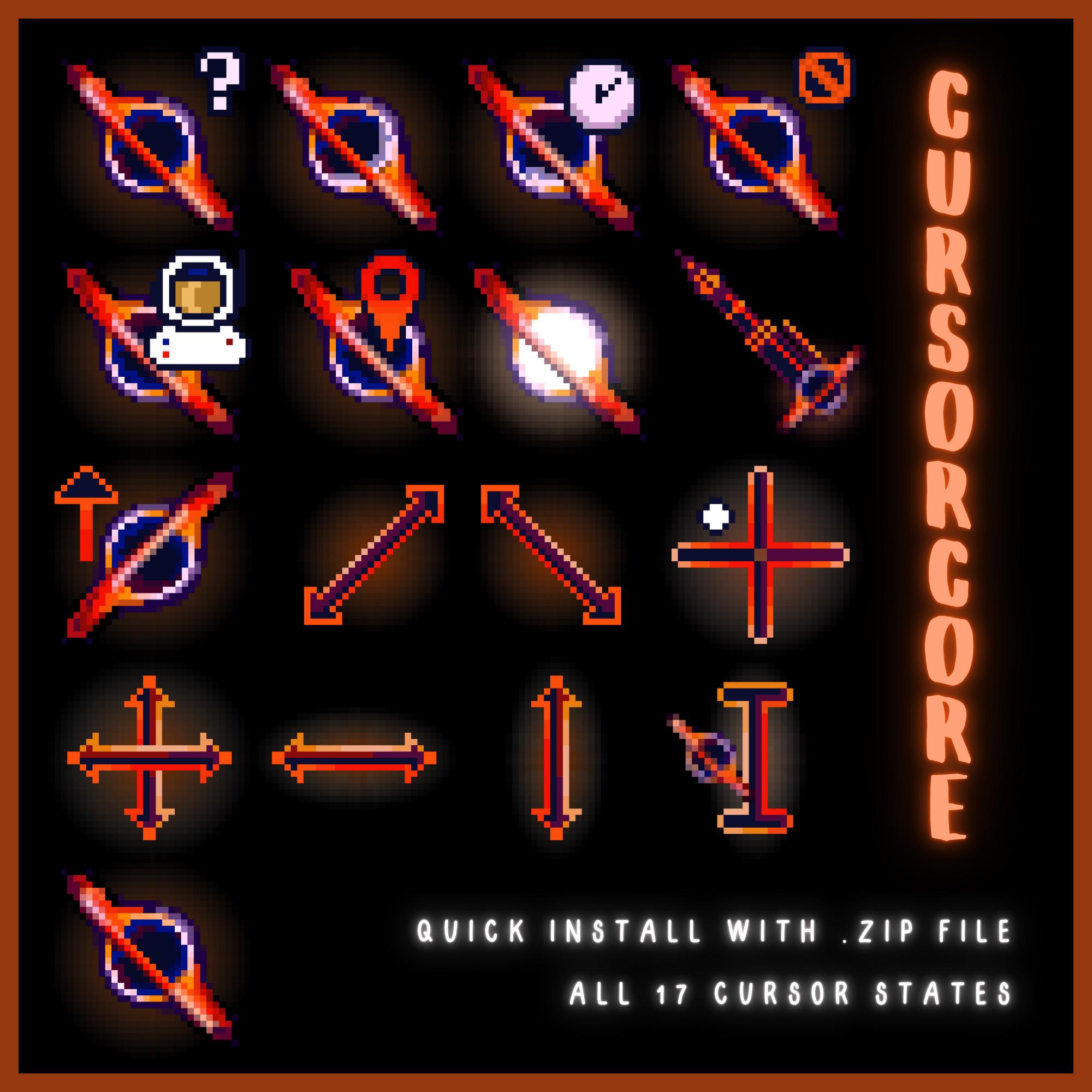 Black Hole Mouse Cursors - Full Aesthetic Pack of All 17 States - Etsy