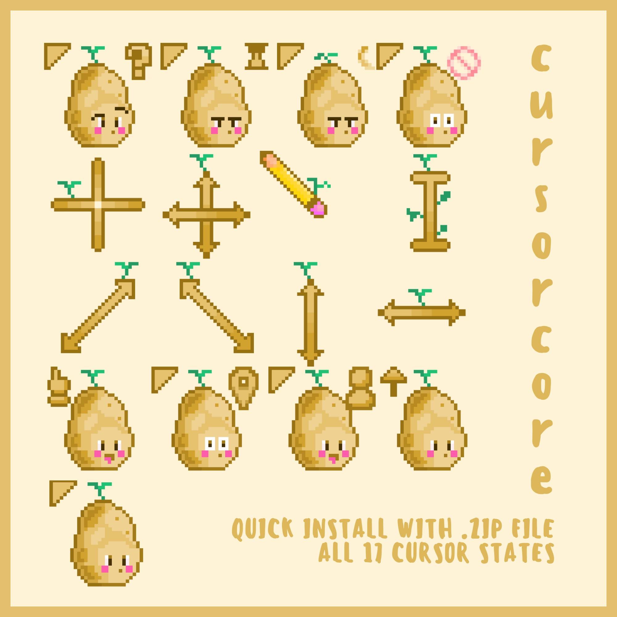 Potato Buddy Cursors - Full Pixel Art Pack of All 17 States - Etsy