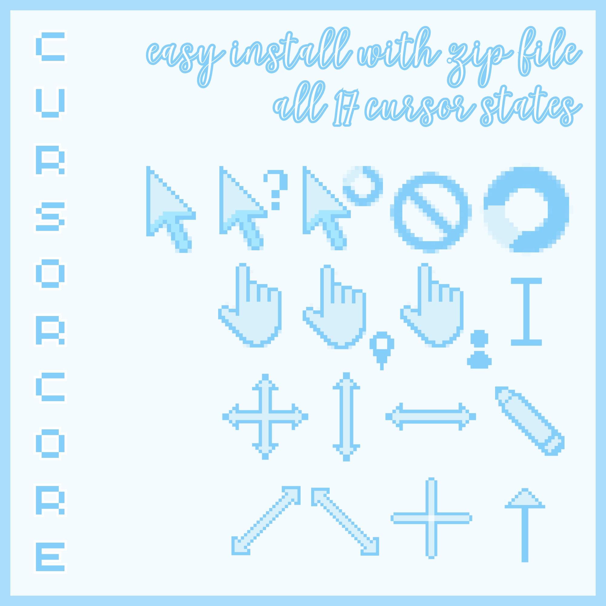 Pastel BUNDLE Minimalist Cursors - Full Aesthetic Packs of All 17 ...