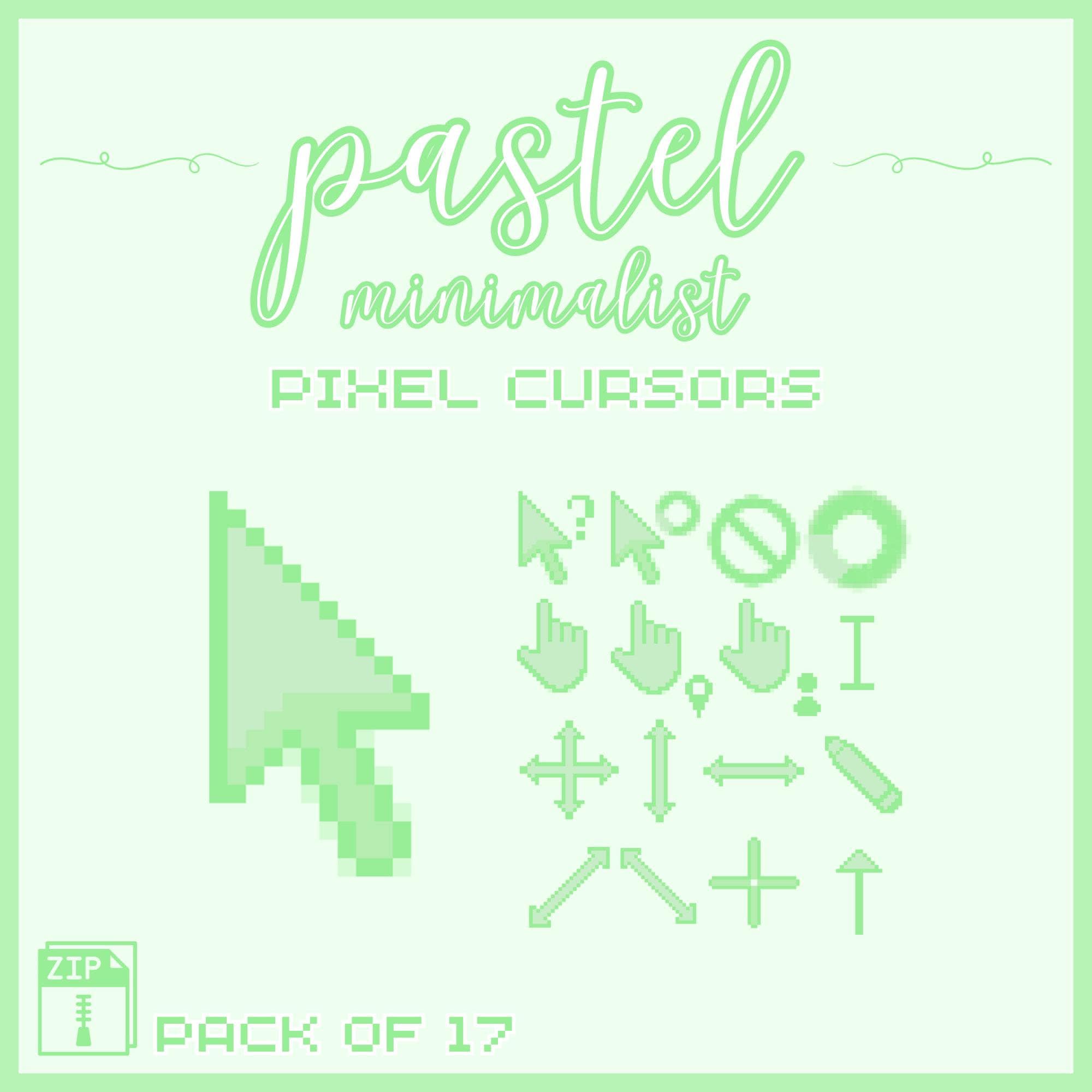 Green Pastel Mouse Cursors - Full Aesthetic Pack of All 17 States - Etsy