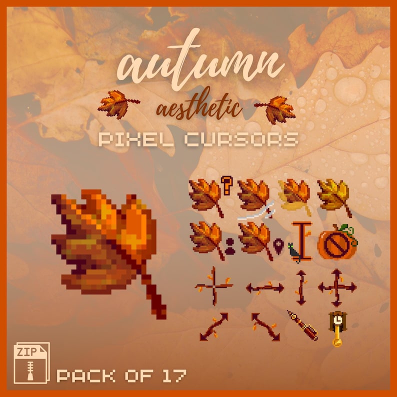 Autumn Leaf Animated Cursors - Full Aesthetic Pack of All 17 States - Etsy