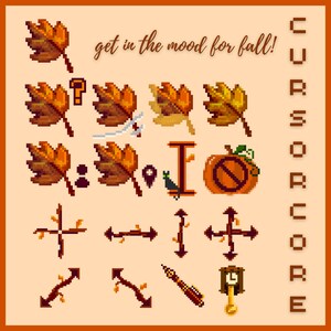 Autumn Leaf Mouse Cursors - Full Aesthetic Pack of All 17 States - Etsy
