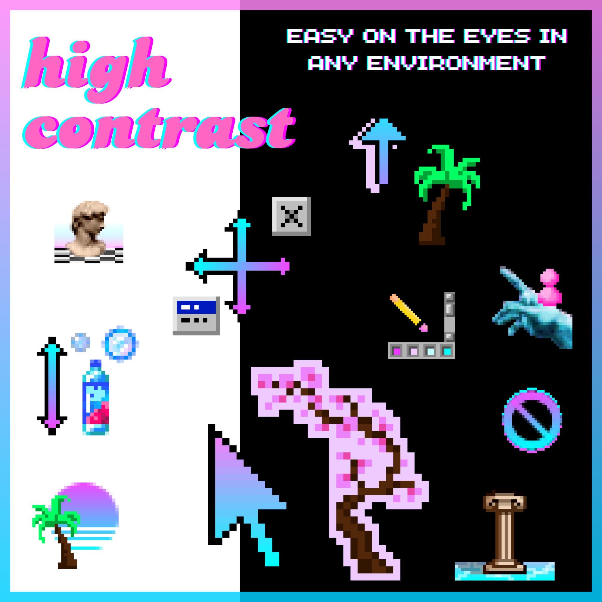 Vaporwave Animated Cursors - Full Aesthetic Pack of All 17 States - Etsy