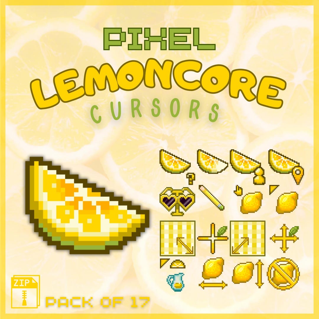 Lemoncore Animated Cursors - Full Aesthetic Pack of All 17 States - Etsy