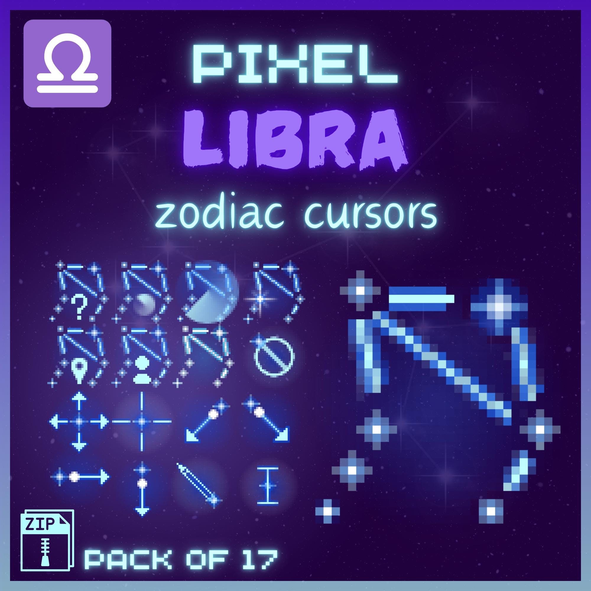 Libra Zodiac Mouse Cursors - Full Aesthetic Pack of All 17 States - Etsy