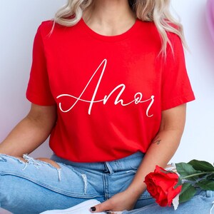 Amor T-shirt,minimalist Valentine's Day Shirt,camisa De San Valentin ...