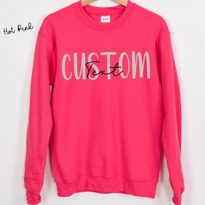 Custom Text Sweatshirt,personalized Sweatshirts,custom Sweaters,custom ...