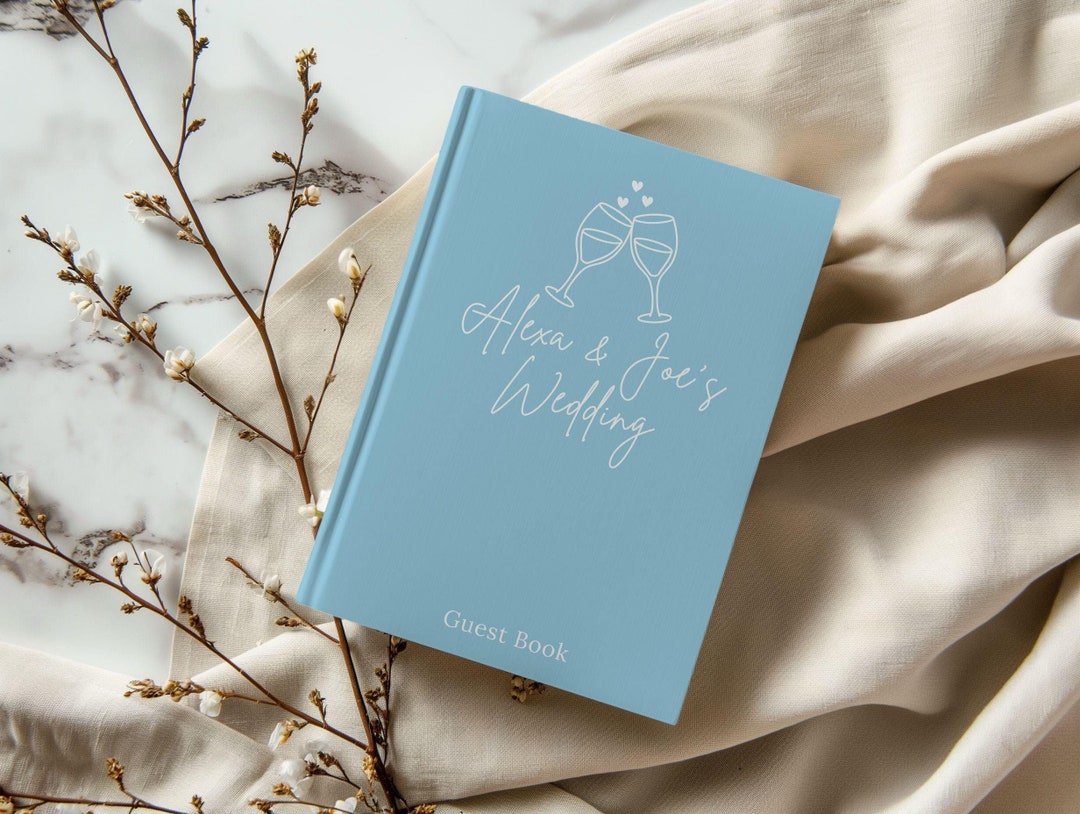 Personalized Wedding Hardcover Guest Book,custom Wedding Book,wedding ...