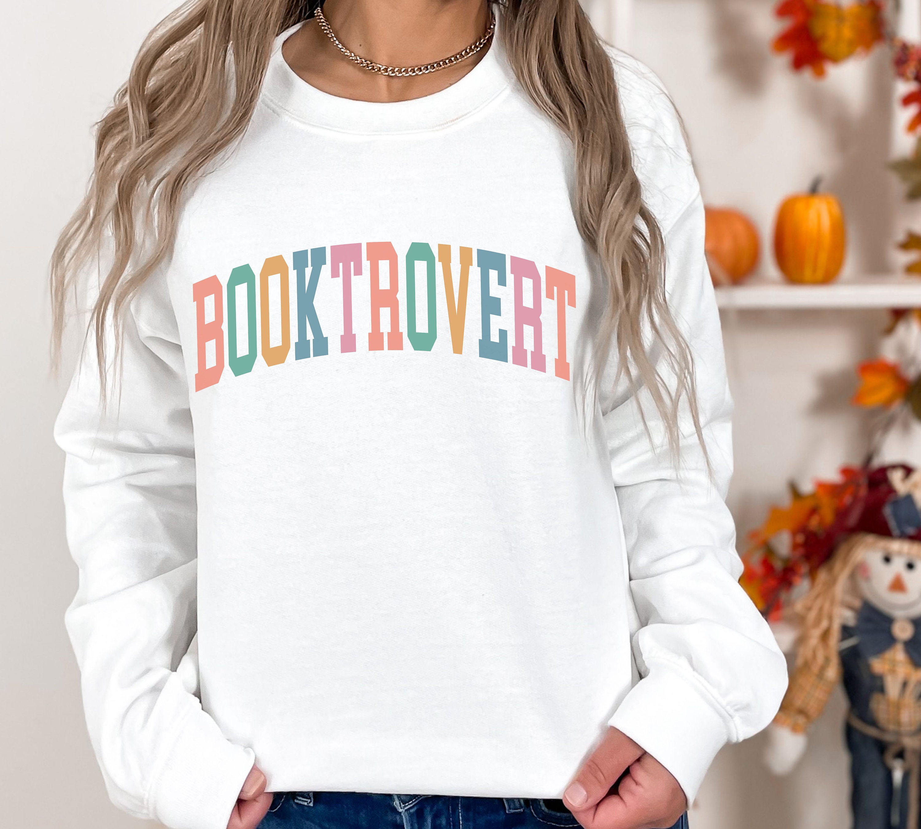 Booktrovert Unisex Sweatshirt, Book Lover Sweatshirts, Fall Season ...