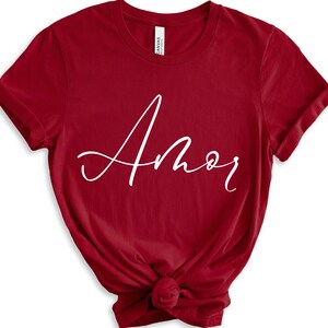 Amor T-shirt,minimalist Valentine's Day Shirt,camisa De San Valentin ...