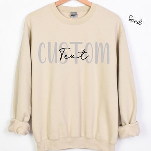Custom Text Sweatshirt,personalized Sweatshirts,custom Sweaters,custom ...