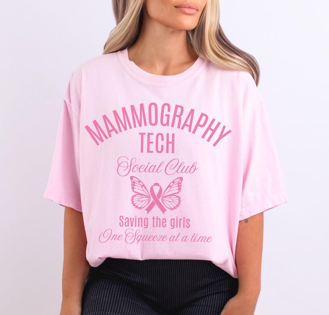 Mammography Tech Social Club Comfort Colors® T-shirt,mammo Tech Tee ...