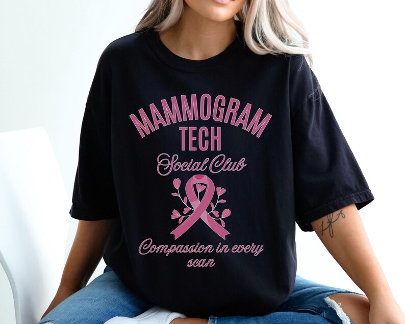 Mammogram Tech Social Club Comfort Colors® T-shirt,mammo Tech Tee,mammo ...