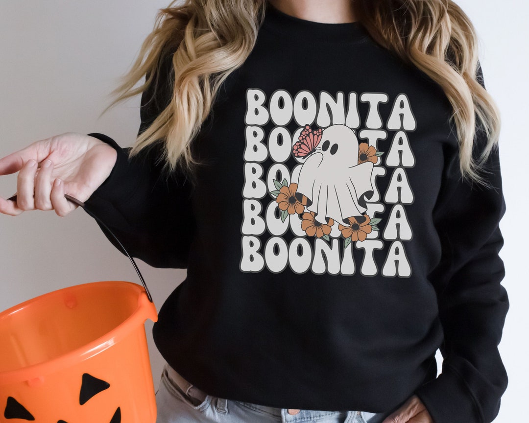 Boonita Halloween Ghost Sweatshirt,camisa De Fantasma,spanish Halloween ...
