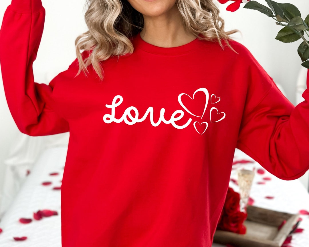 Love Unisex Crewneck Sweatshirt,minimalist Valentine's Day Sweatshirt ...
