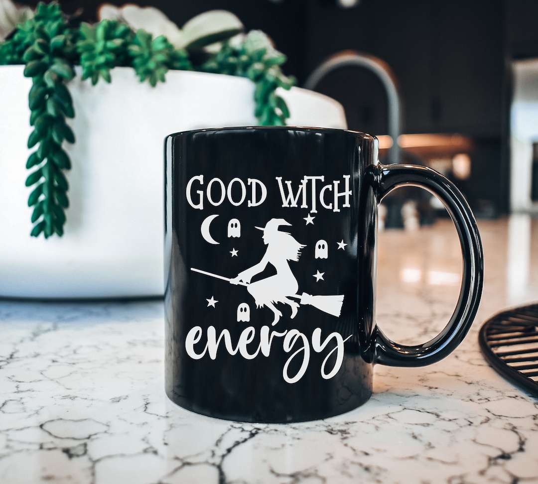 Good Witch Energy Black Ceramic Coffee Mug Witch Mug Witchy - Etsy