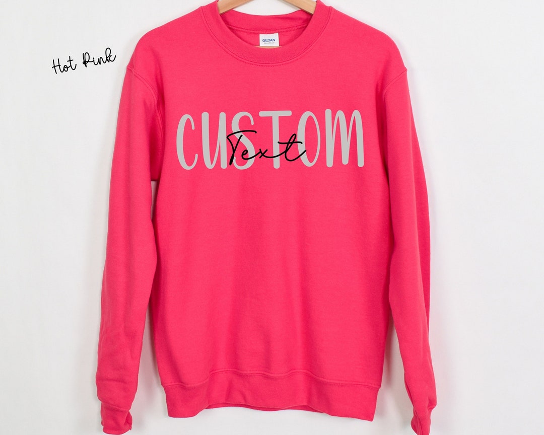 Custom Text Sweatshirt,personalized Sweatshirts,custom Sweaters,custom ...