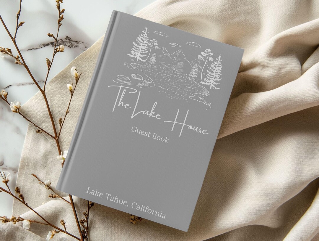 Personalized Lake House Guest Book,rental House Guest Book,custom Guest ...