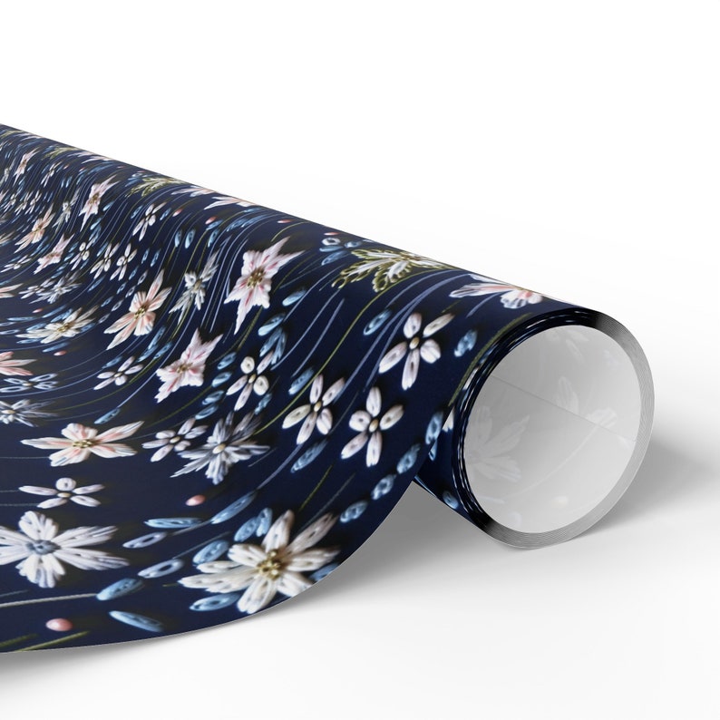 Wildflowers Gift Wrapping Paper,botanical Wrapping Paper,blue Flowers ...