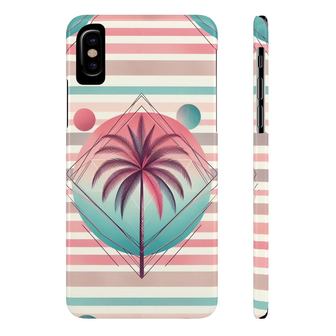 Retro Palm Tree Slim iPhone Case,case for iPhone 15,15pro,14,13,& More ...