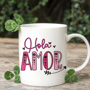 Hola Amor Coffee Mug,valentine's Day Mugs,taza De San Valentín,gift for ...