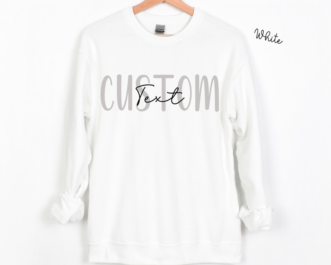 Custom Text Sweatshirt,personalized Sweatshirts,custom Sweaters,custom ...